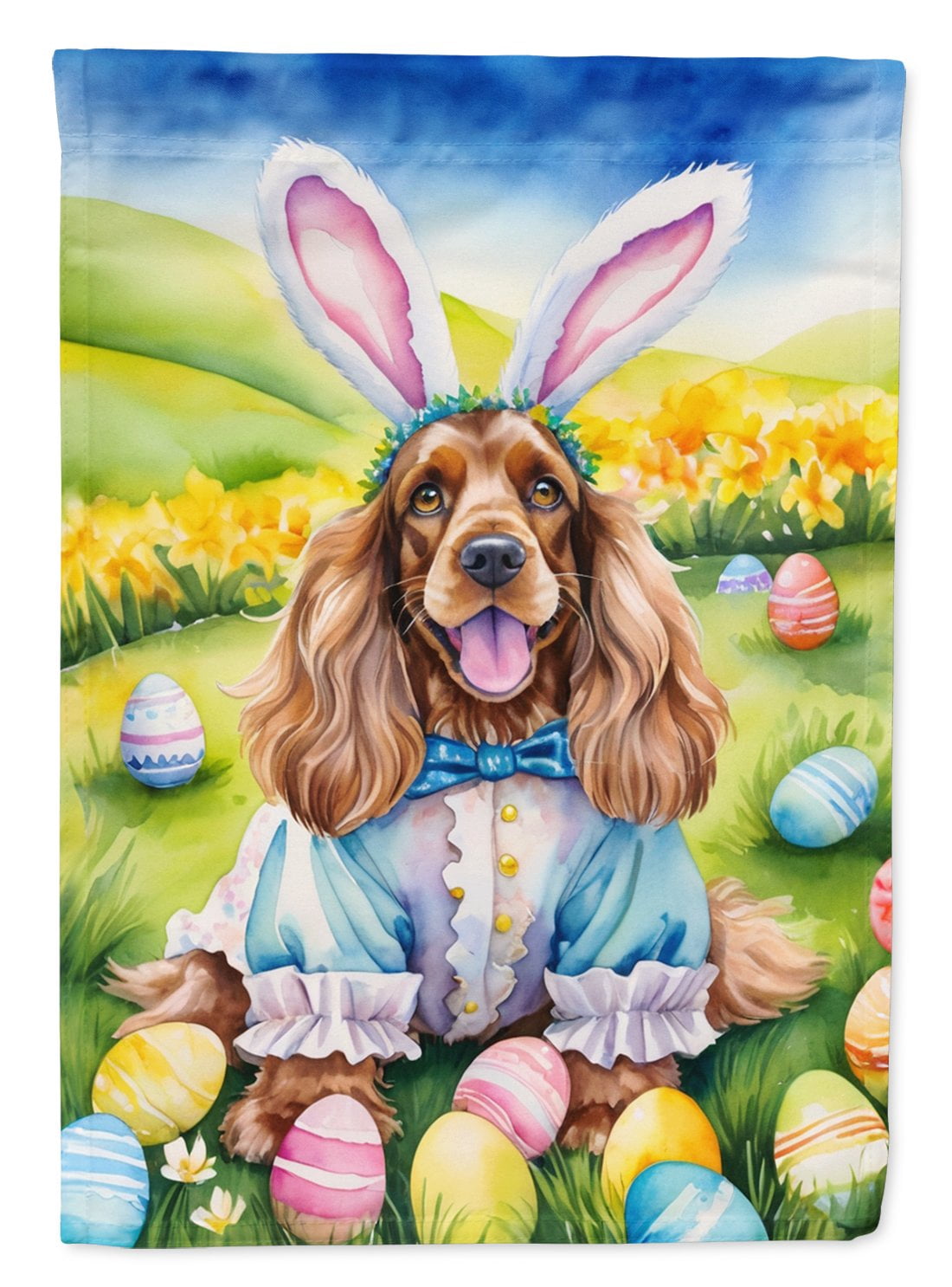 Cocker Spaniel Easter Egg Hunt House Flag 28 in x 40 in - Walmart.com