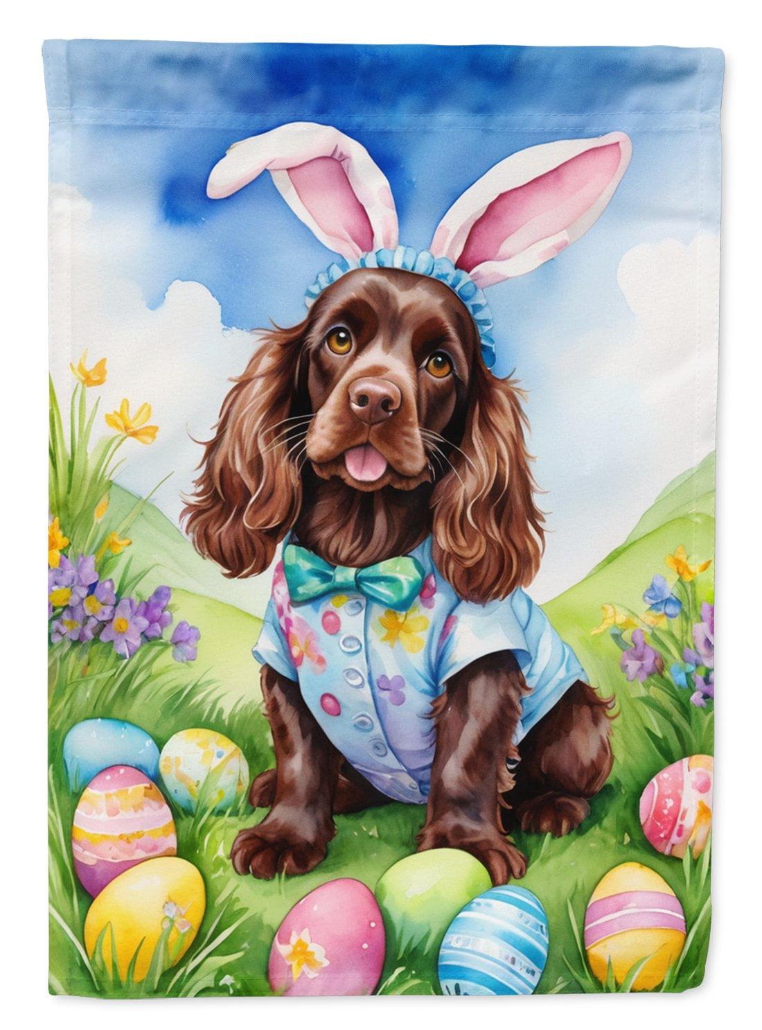 Cocker Spaniel Easter Egg Hunt House Flag 28 in x 40 in - Walmart.com