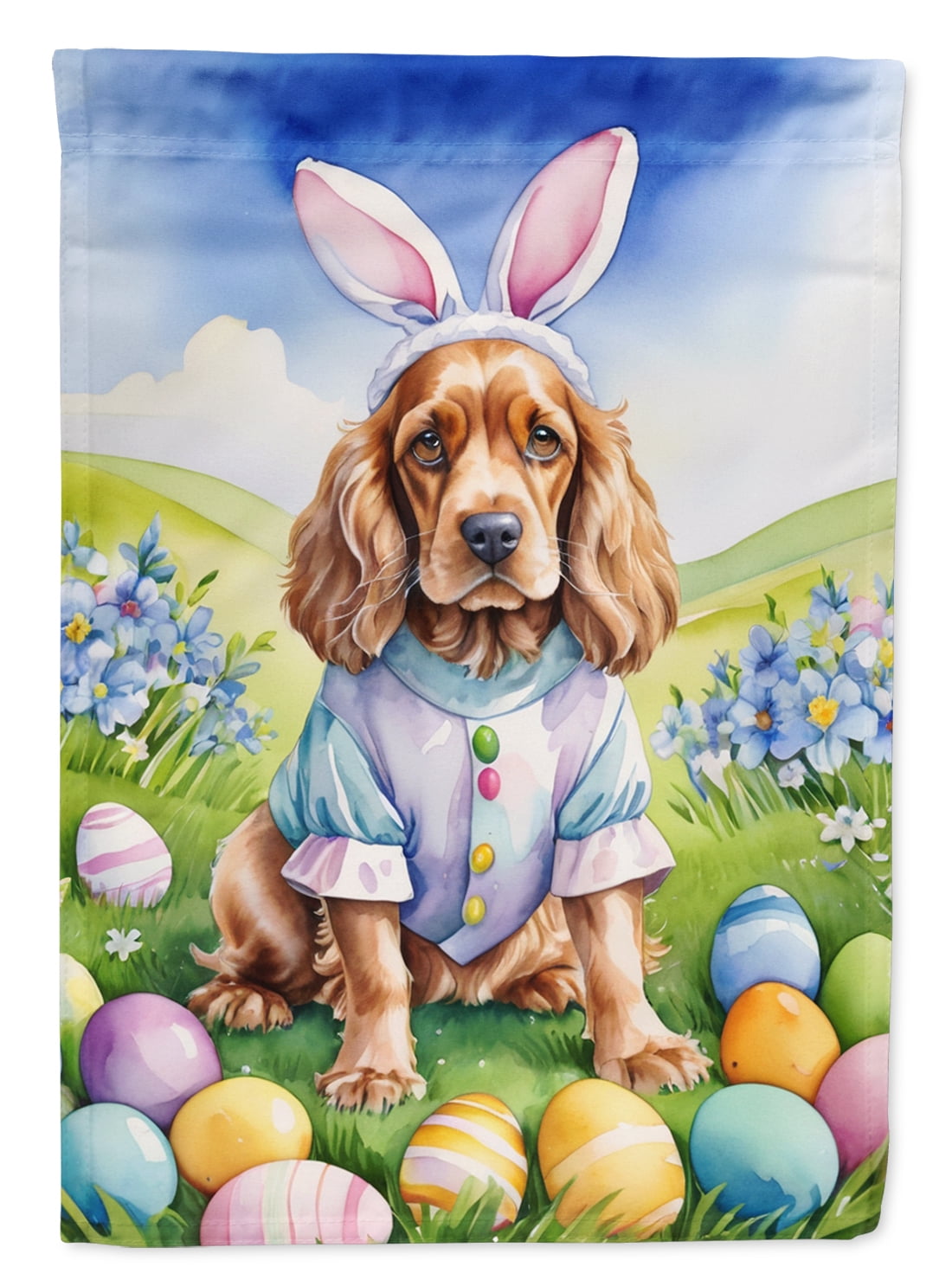 Cocker Spaniel Easter Egg Hunt House Flag - Walmart.com