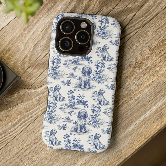 Cocker Spaniel French Toile Dog Case for iPhone 17 16 15 14 13 12 11 ...