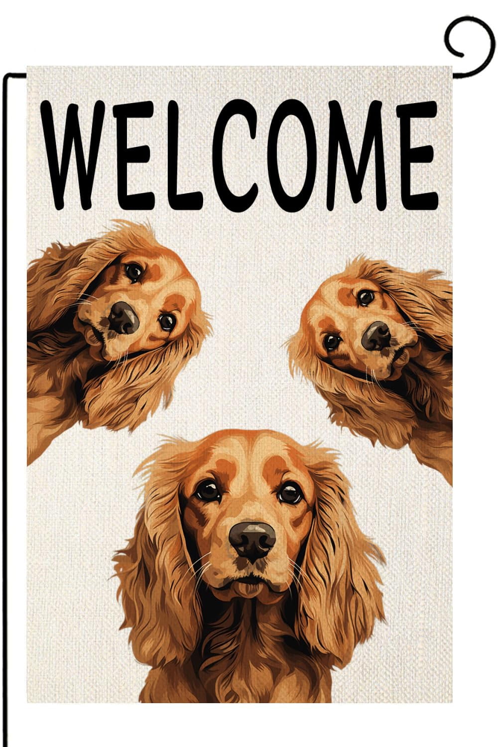 Cocker Spaniel Garden Flag Dog Flag Welcome Garden Flag Home Yard Flag ...