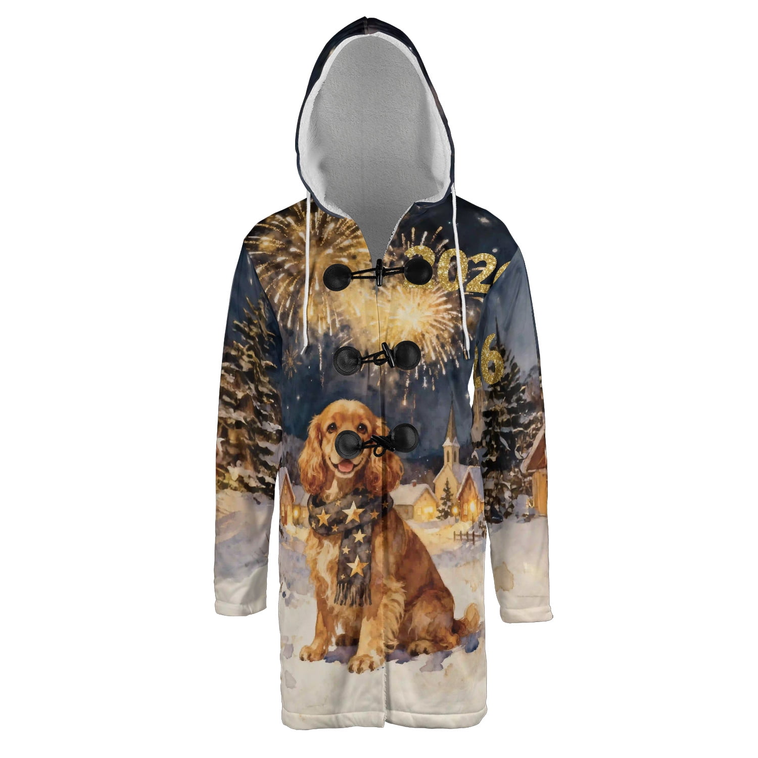 Cocker Spaniel Happy New Year 2026 with Fireworks on New Year's Eve All ...