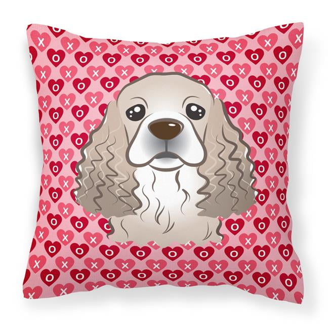 Cocker Spaniel Hearts Fabric Decorative Pillow - Walmart.com