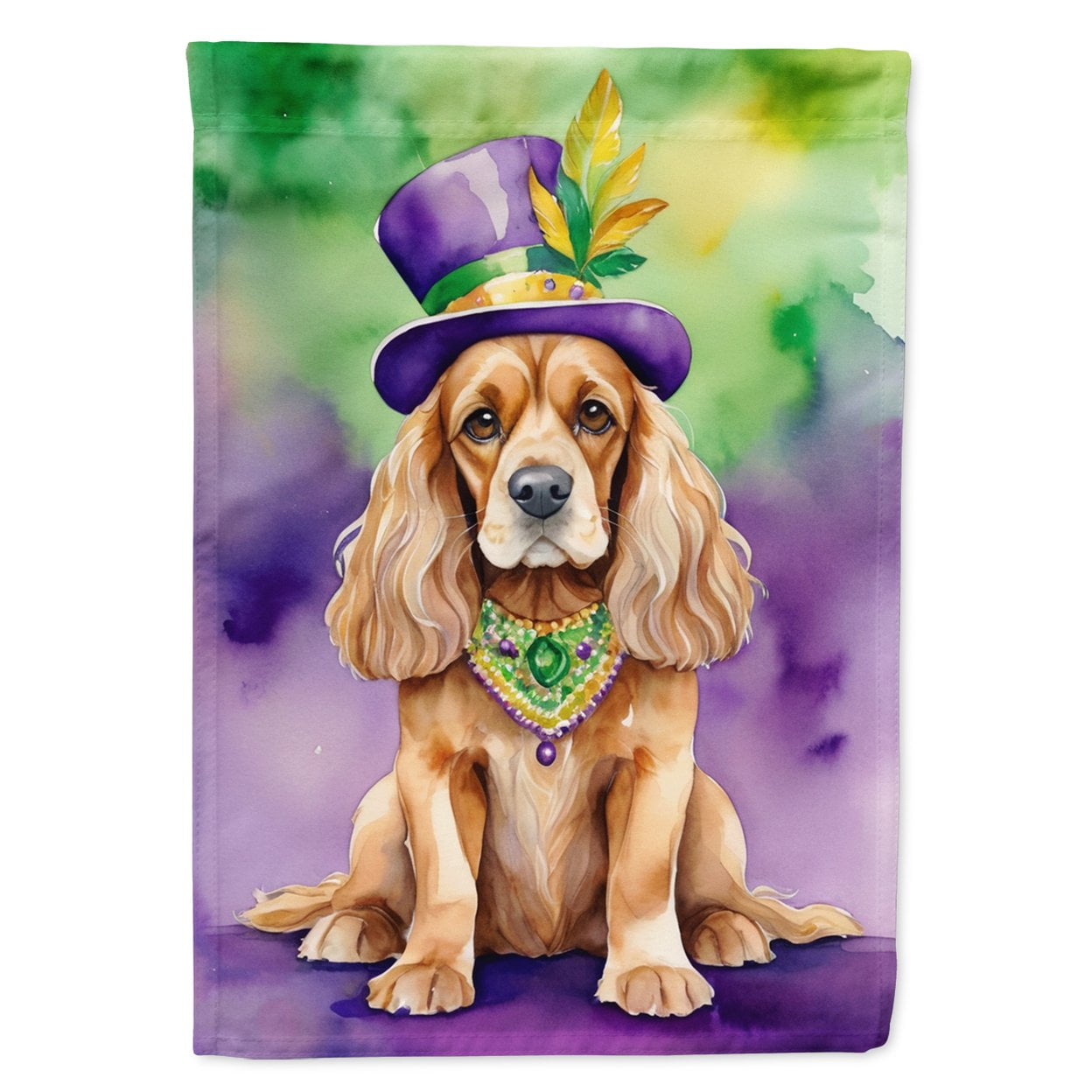 Cocker Spaniel King of Mardi Gras House Flag 28 in x 40 in - Walmart.com