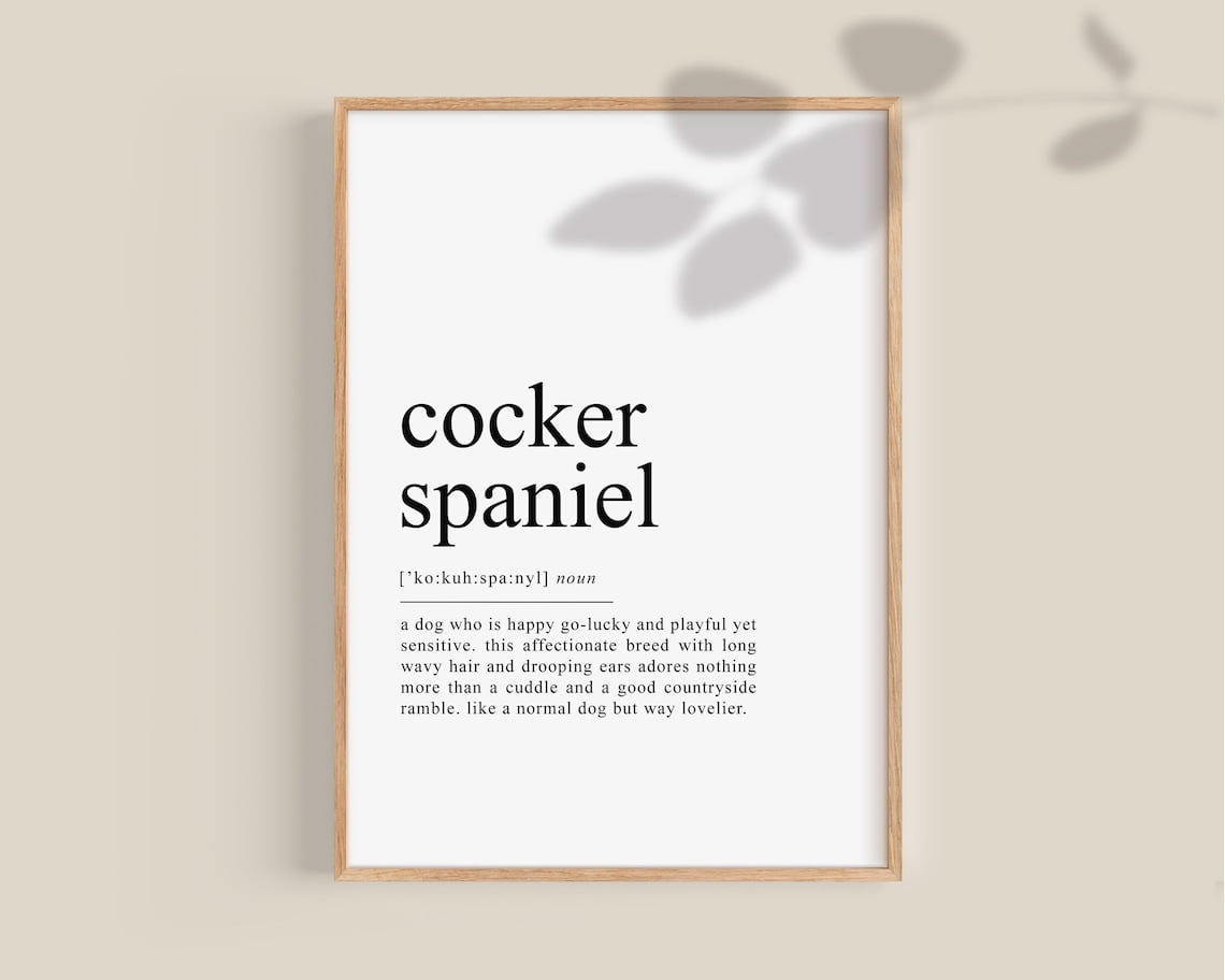 Cocker Spaniel Owner Birthday Pet Mama Definition Poster Dog Lover ...