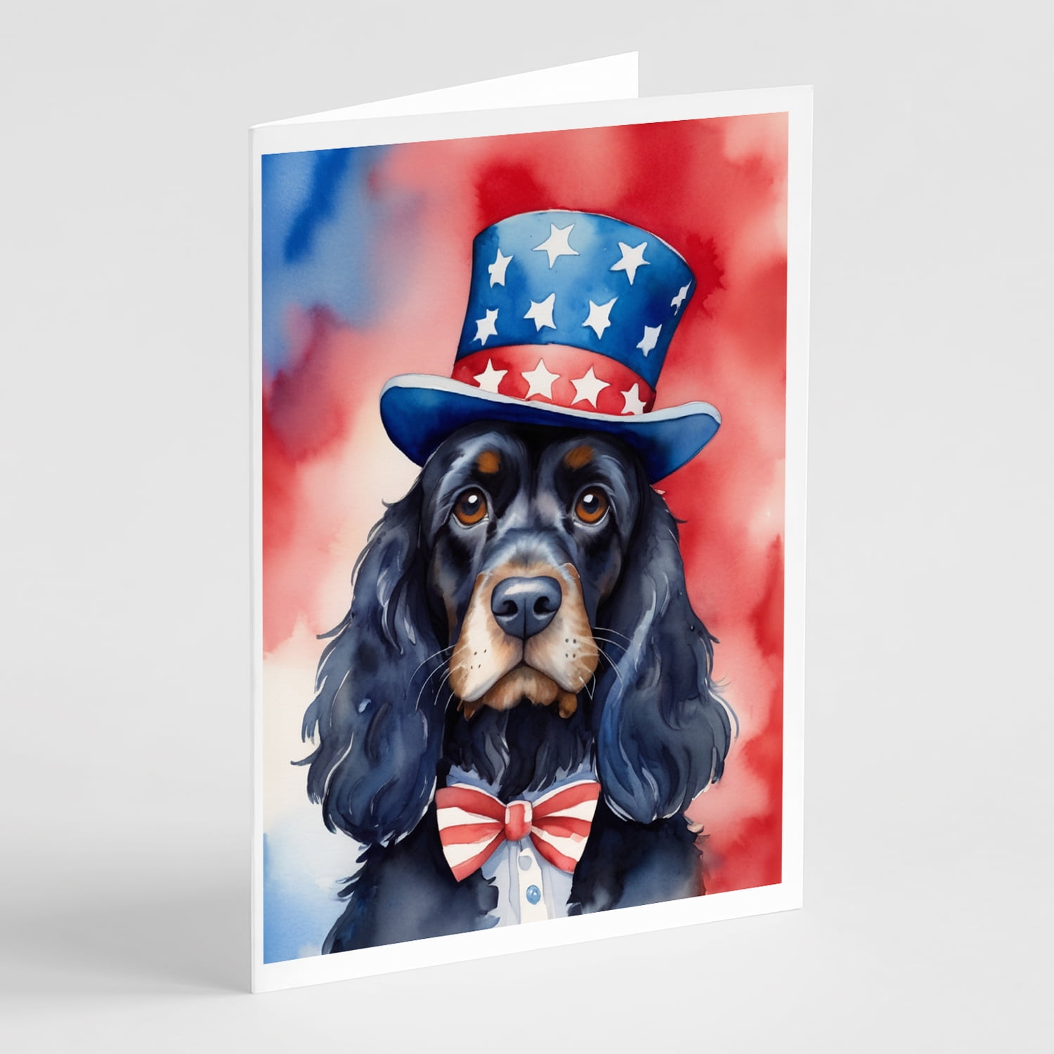 Cocker Spaniel Patriotic American Greeting Cards Pack of 8 7 in x 5 in ...