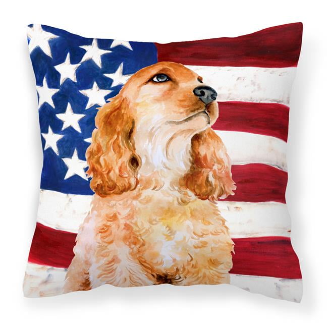 Cocker Spaniel Patriotic Fabric Decorative Pillow - Walmart.com