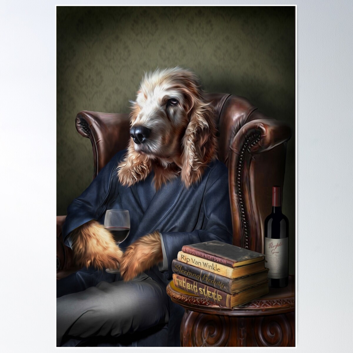 Cocker Spaniel Portrait - Barney Poster Wall Art, Modern Wall Decor For ...