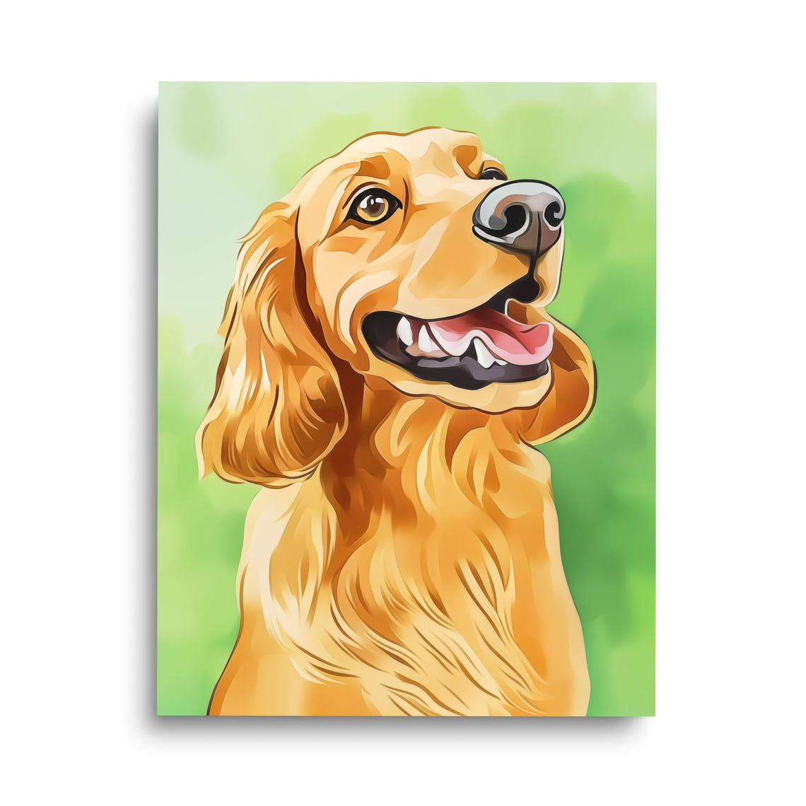 Cocker Spaniel Print, Dog Portrait Wall Art, Cute Puppy Poster, Pet ...
