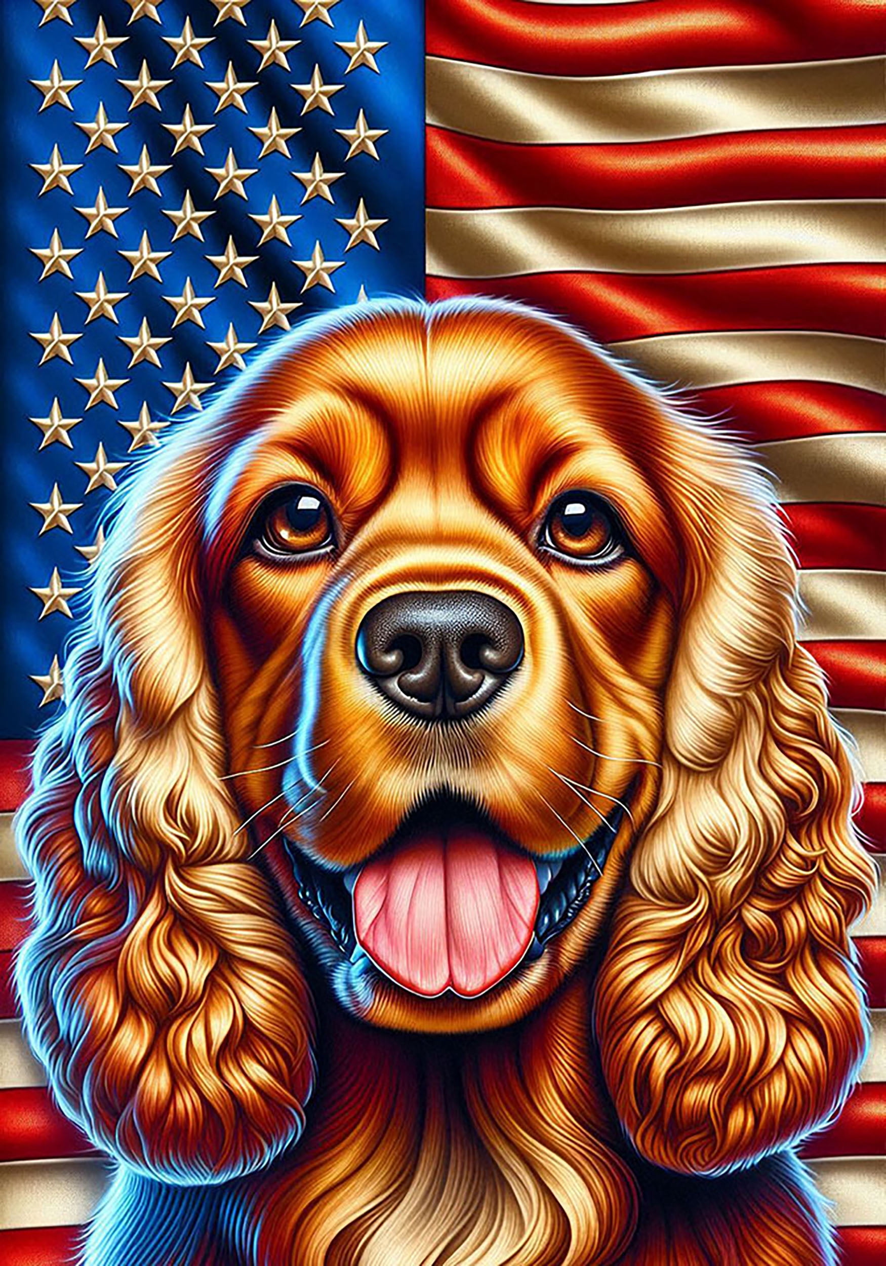 Cocker Spaniel Red - Best of Breed DCR Patriotic III Outdoor Garden ...