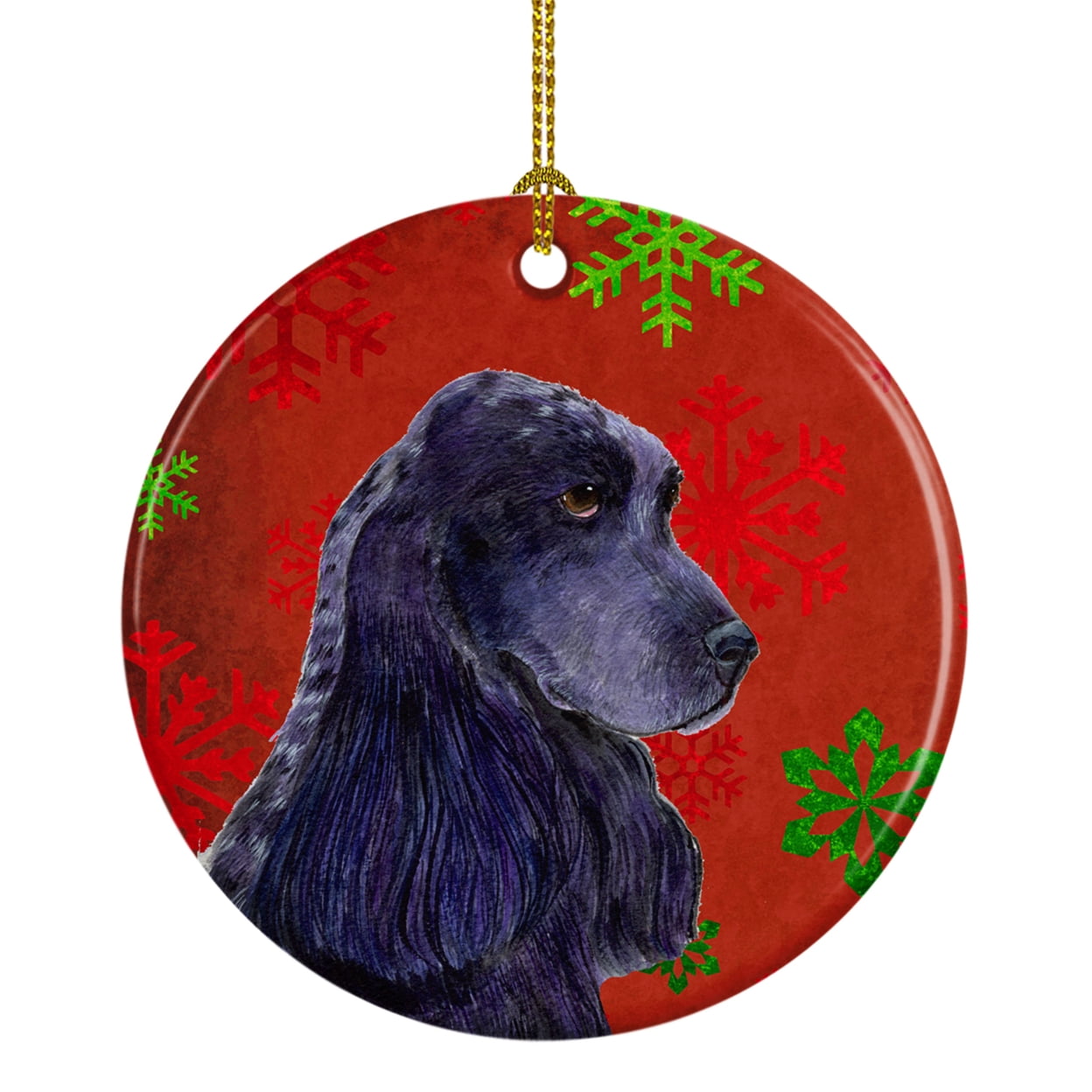 Carolines Treasures SS4678-CO1 Cocker Spaniel Red Snowflakes Holiday ...