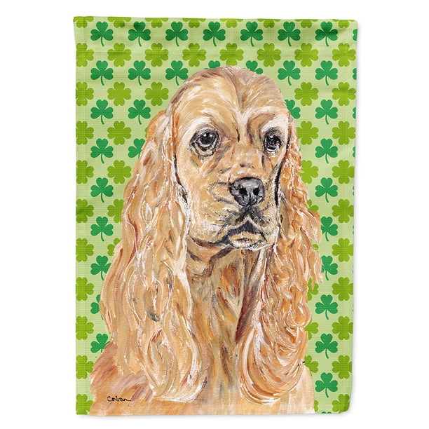 Cocker Spaniel St Patrick's Irish Garden Flag - Walmart Business Supplies