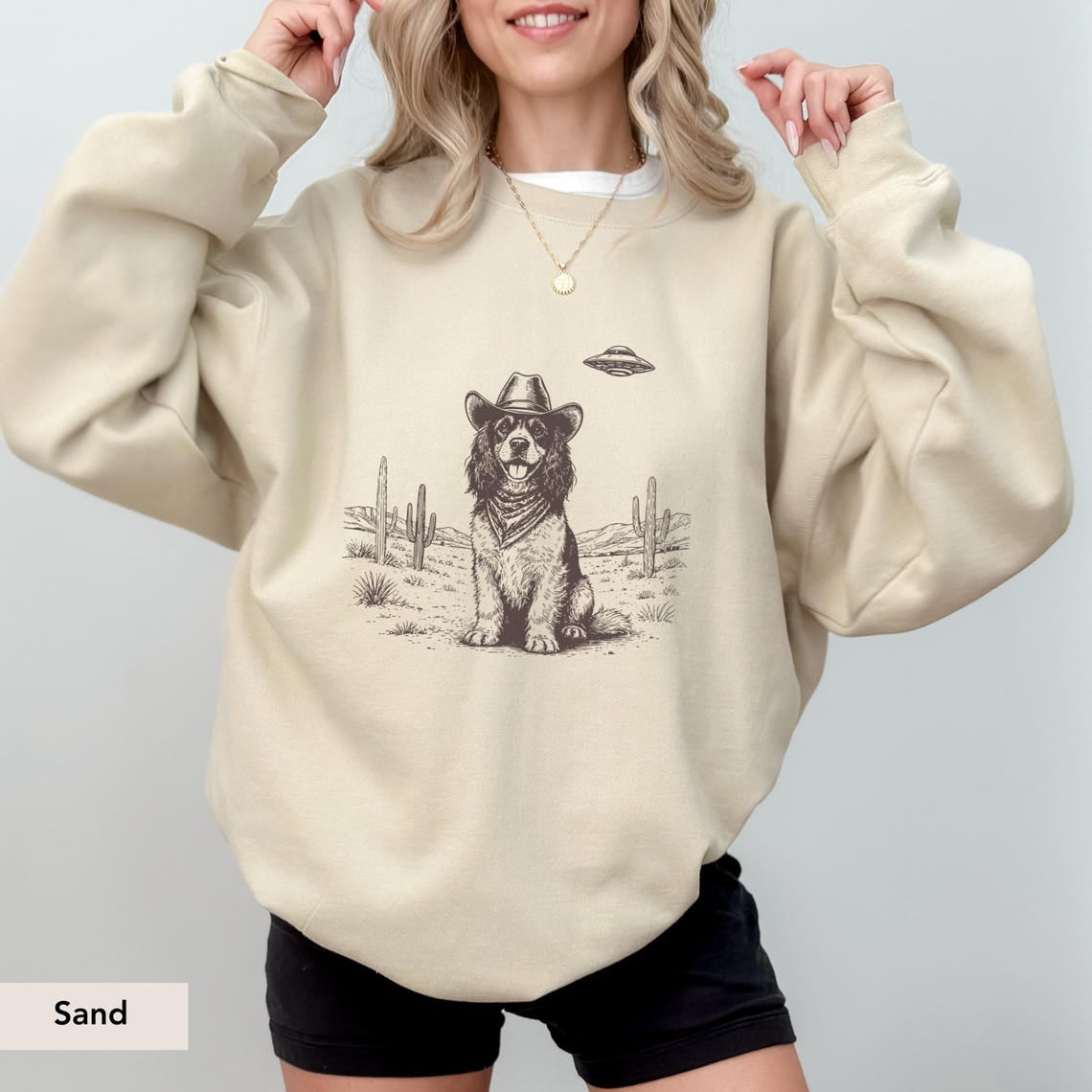 Cocker Spaniel Ufo Sweatshirt, Cocker Spaniel Sweatshirt, Cocker ...