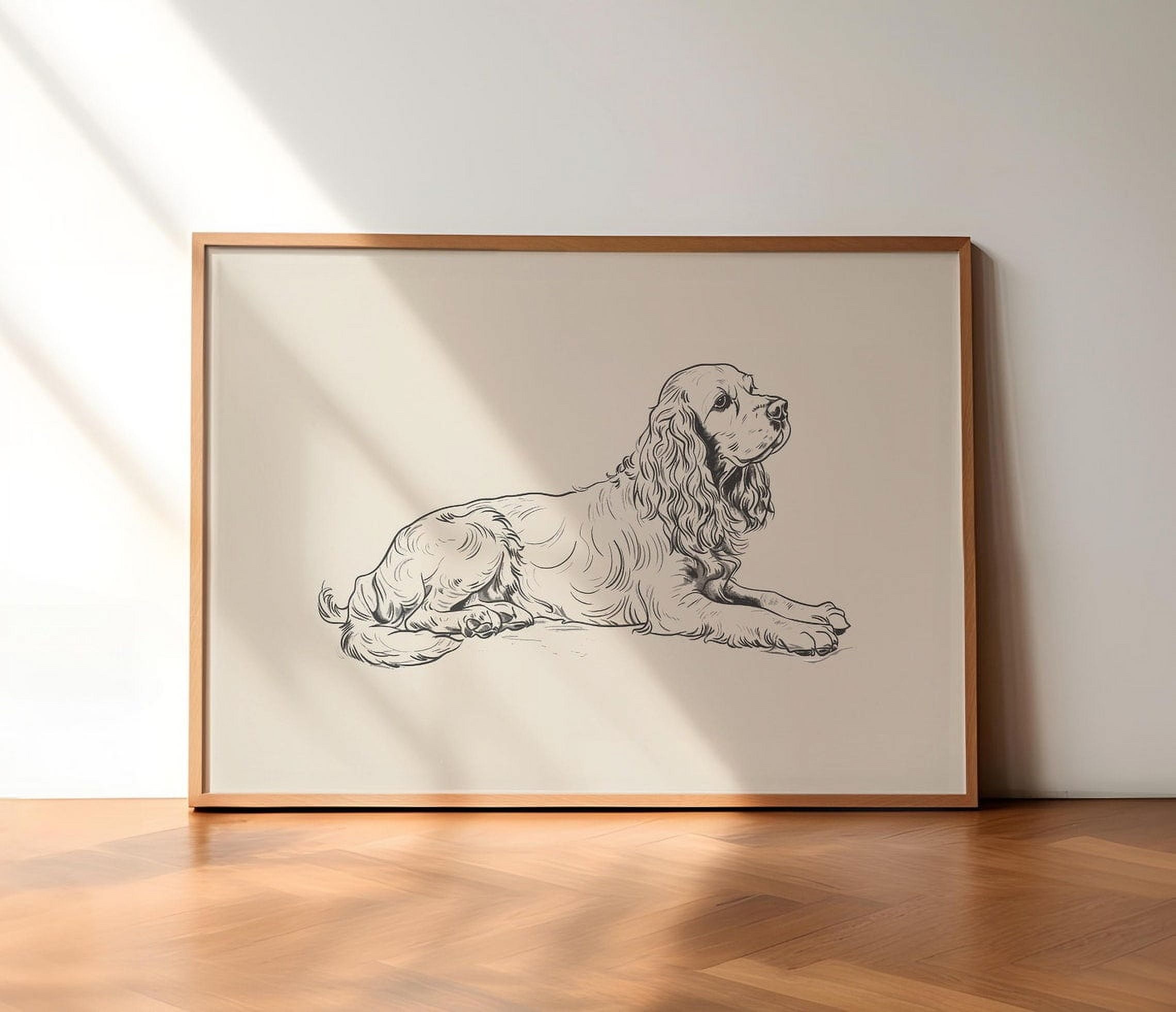 Cocker Spaniel Vintage Print, Dog Vintage Poster, Dog Wall Art, Antique ...