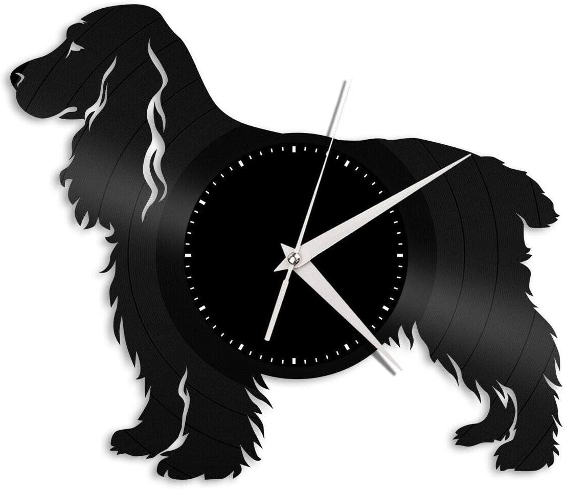 Cocker Spaniel Vinyl Wall Clock,Vinyl Record Clock Wall Art Black ...