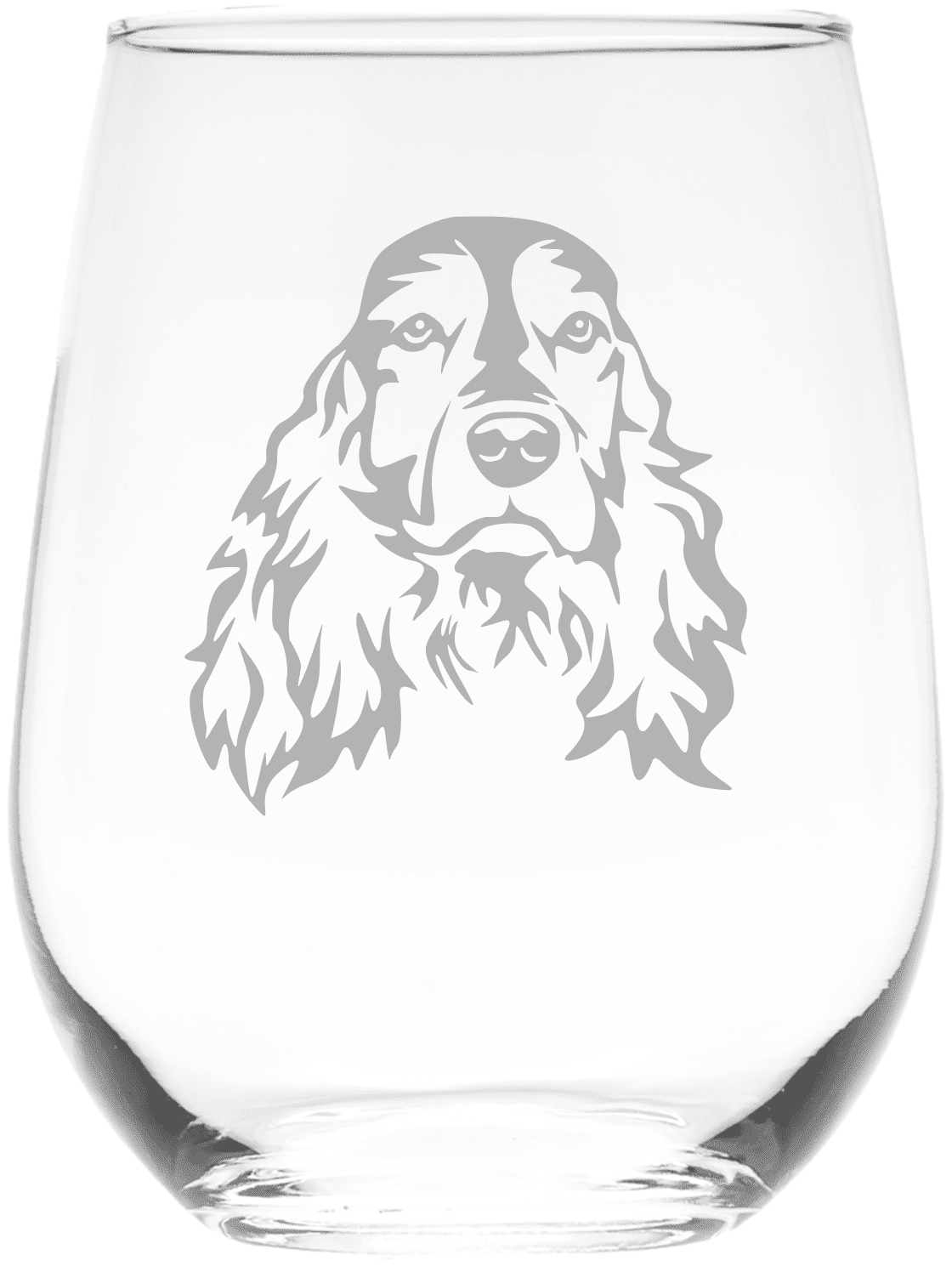 C&M Personal Gifts 17 oz Cocker Spaniel Dog Stemless Wine Glass ...