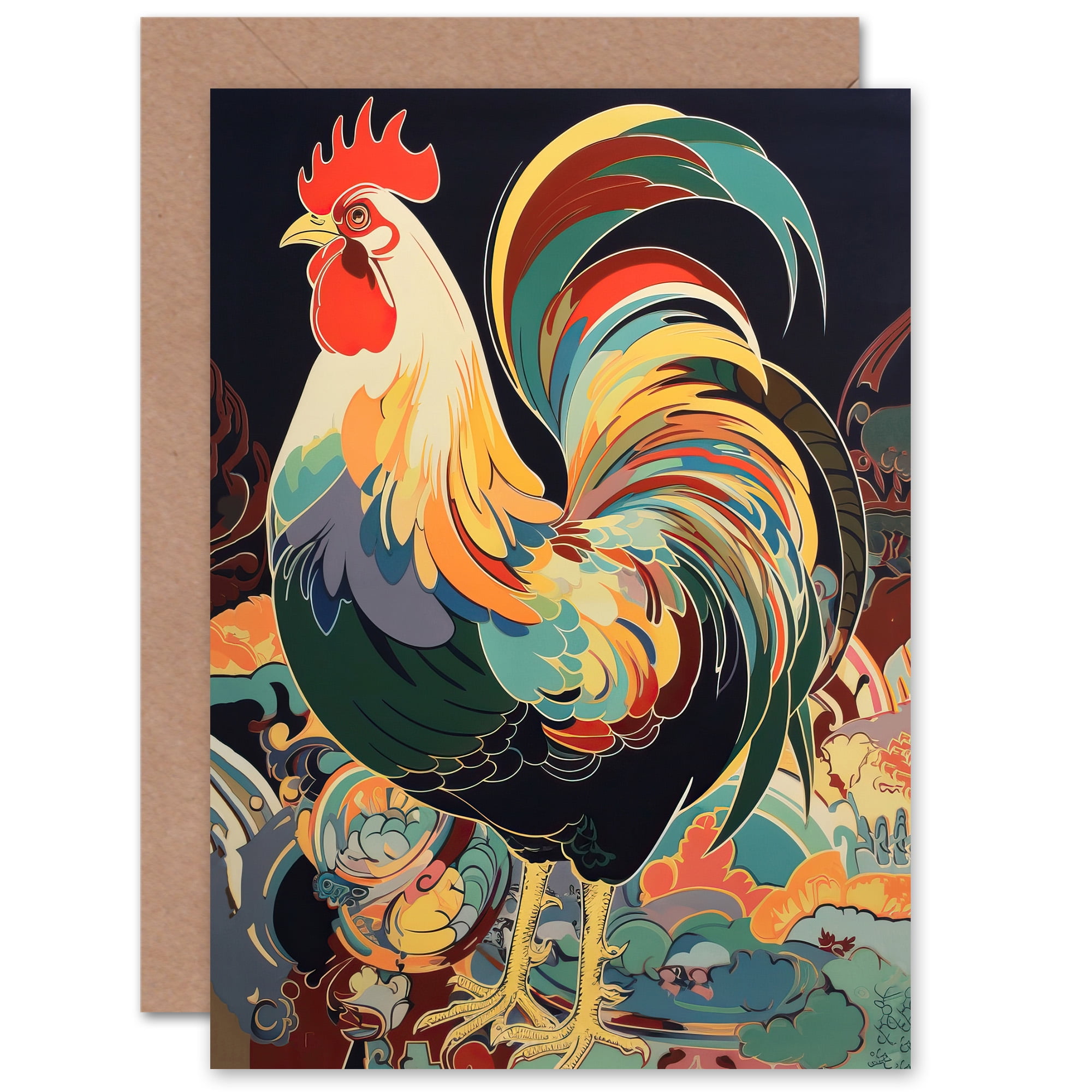 Cockerel Cock Rooster for Him or Her Man Woman Birthday Thank You ...