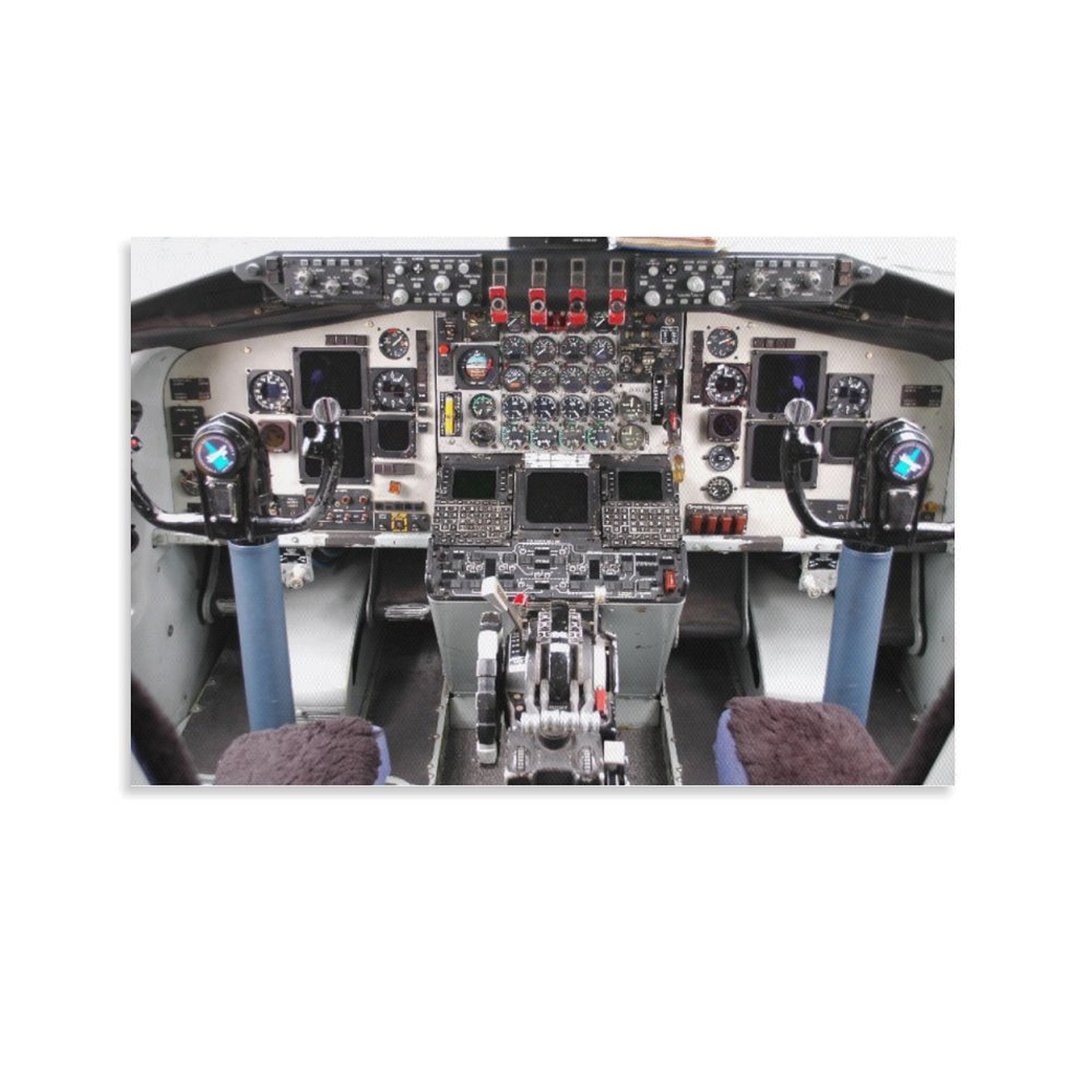 Cockpit Airplane Controls Gauges Canvas Art Poster And Wall Art Picture ...