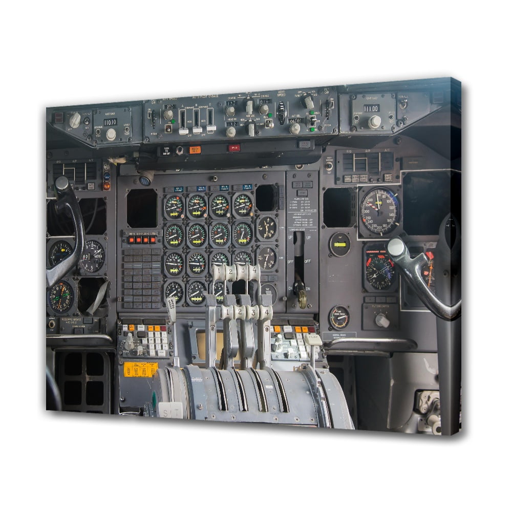 Cockpit Armature Plane Instruments Canvas Poster Bedroom Decor Sports ...