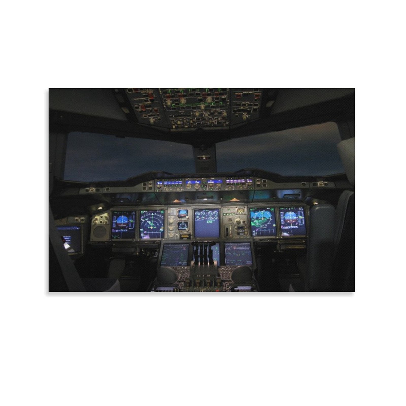 Cockpit Plane A380 Flying Aircraft Poster Decorative Painting Canvas ...