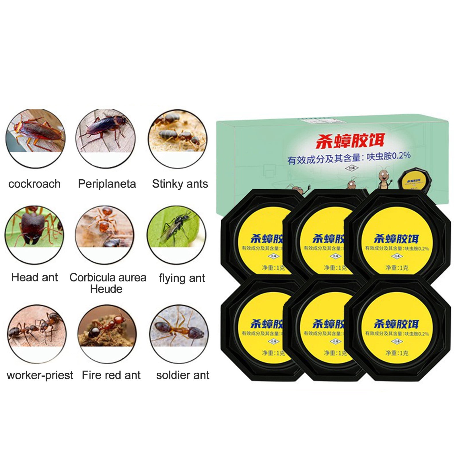 Cockroach Killer - 6-Pack Household Cockroach Glue Traps with ...