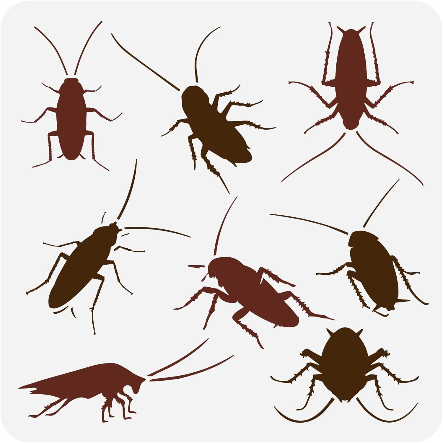 Cockroach Painting Stencil 11.8x11.8 inch Cockroach Stencil Template ...