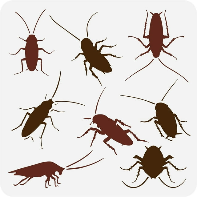 Cockroach Painting Stencil 11.8x11.8 inch Cockroach Stencil Template ...