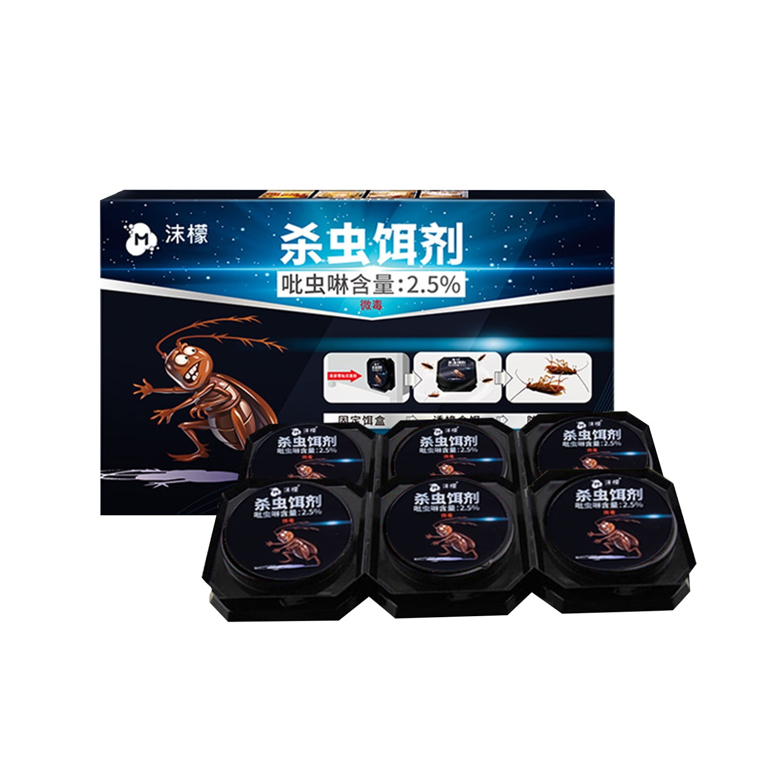 Cockroach Annihilator Traps - 6 Super Sticky Professional Insecticide ...