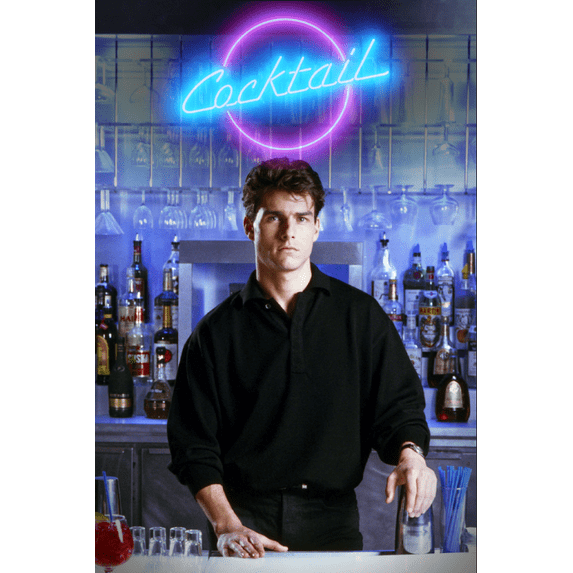 Cocktail 1988 Movie Poster 24x36 - Tom Cruise, Bartender Drama Classic ...