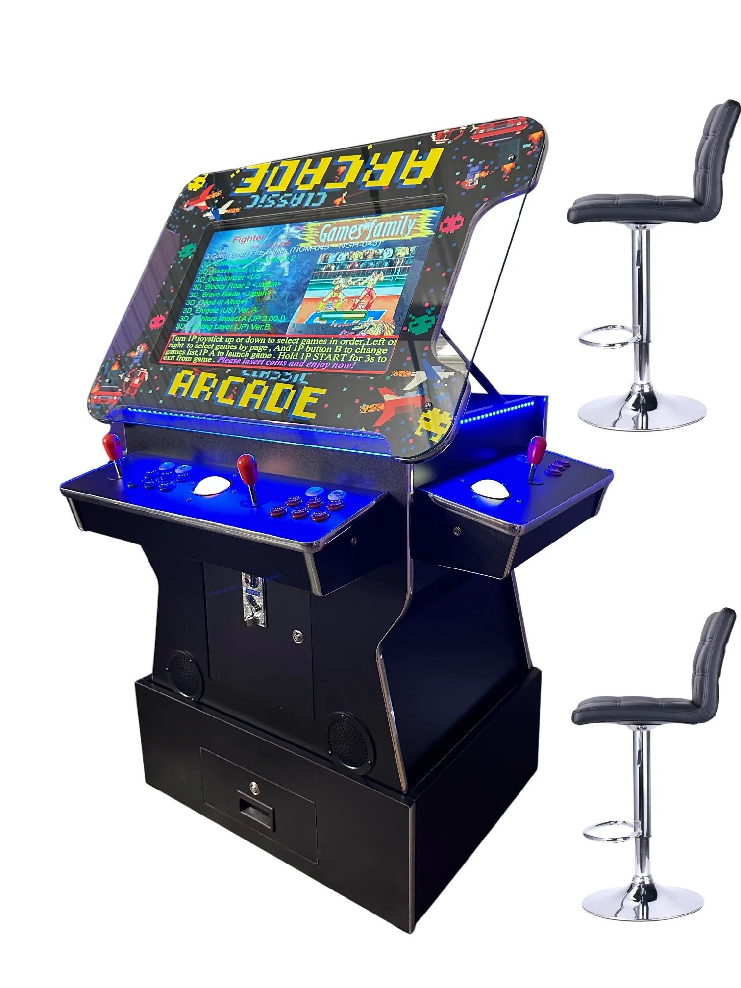 Cocktail Arcade Tilt lift up Arcades With Riser machine Retro ...