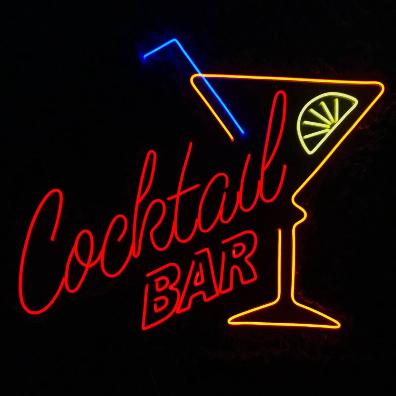 Cocktail Bar Led Sign, Pub Led Sign, Wall Decor, Cocktails Neon Sign ...
