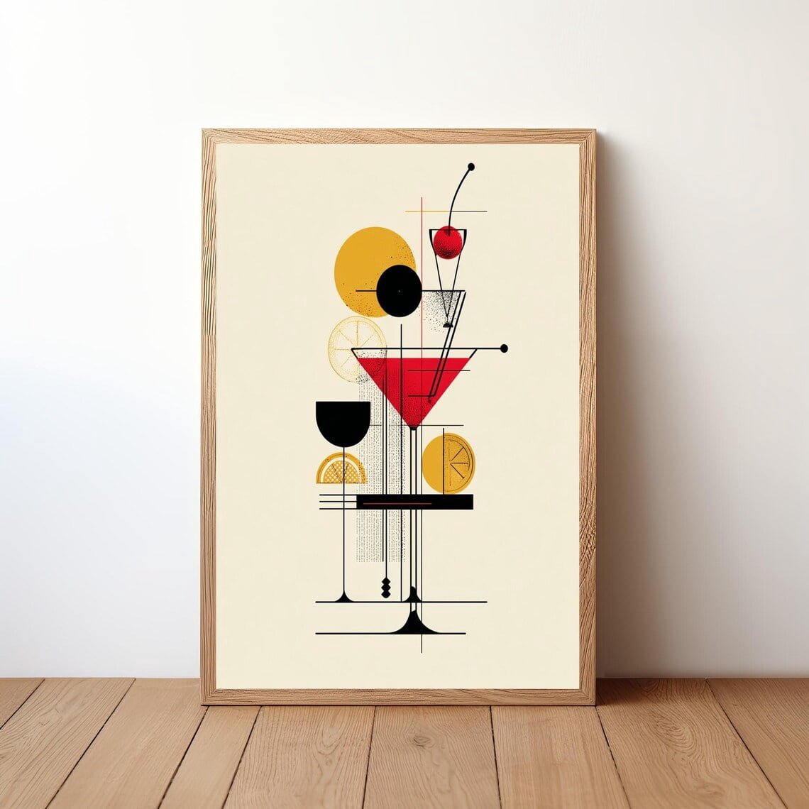 Cocktail Bar Wall Art Minimalist Modern Vector Home Decor Mixology ...