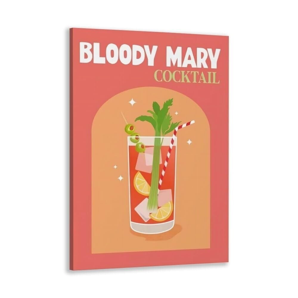 Cocktail Bar Wall Decor Vintage Dirty Gin Martini Posters (2) Classic ...