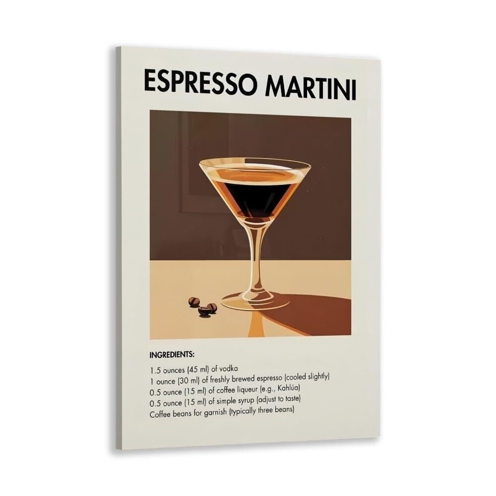 Cocktail Bar Wall Decor Vintage Dirty Martini Cocktail(2)Posters ...
