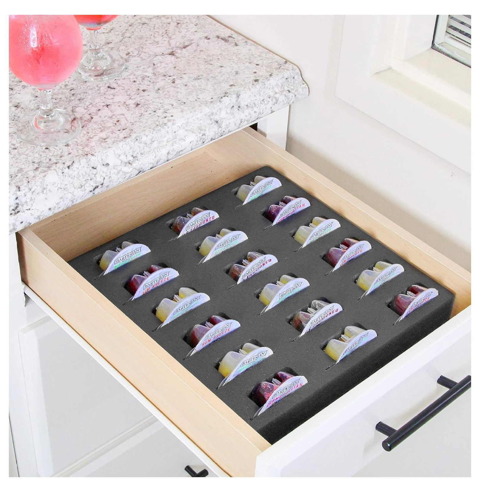 Cocktail Capsule Drawer Organizer Tray Insert Compatible with Bartesian ...