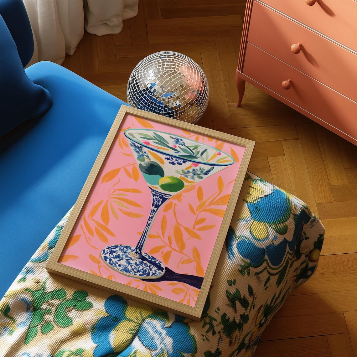 Cocktail Cat Preppy Bar Decor Animal, Stretched Canvas - Walmart.com