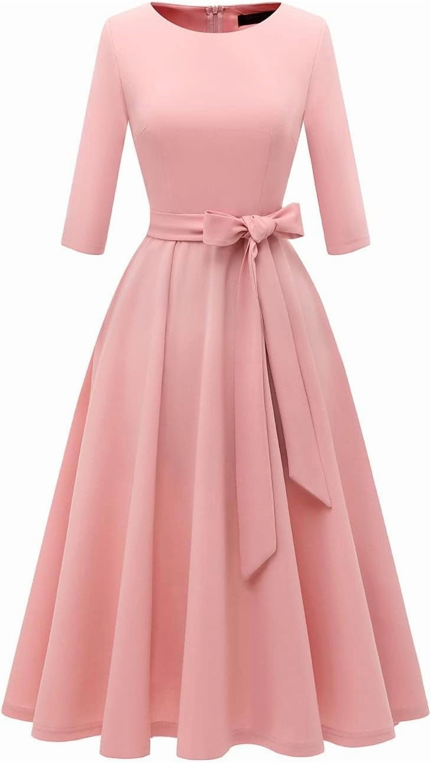 Cocktail Dresses for Women, Elegant Wedding Guest 3/4 Sleeves Formal ...