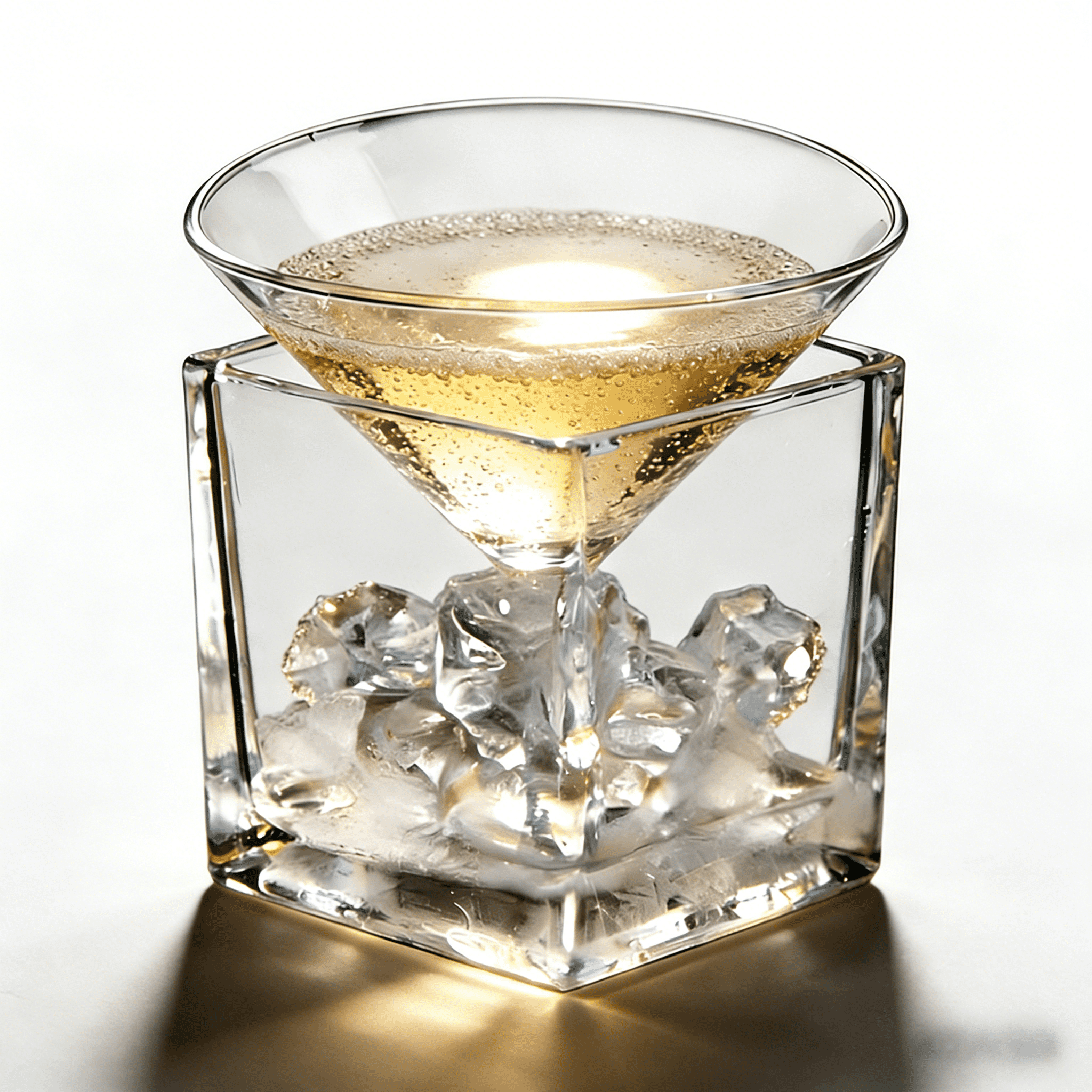 Cocktail Drink Chiller Set - 2-Piece PS Material Stemless Separated Ice ...