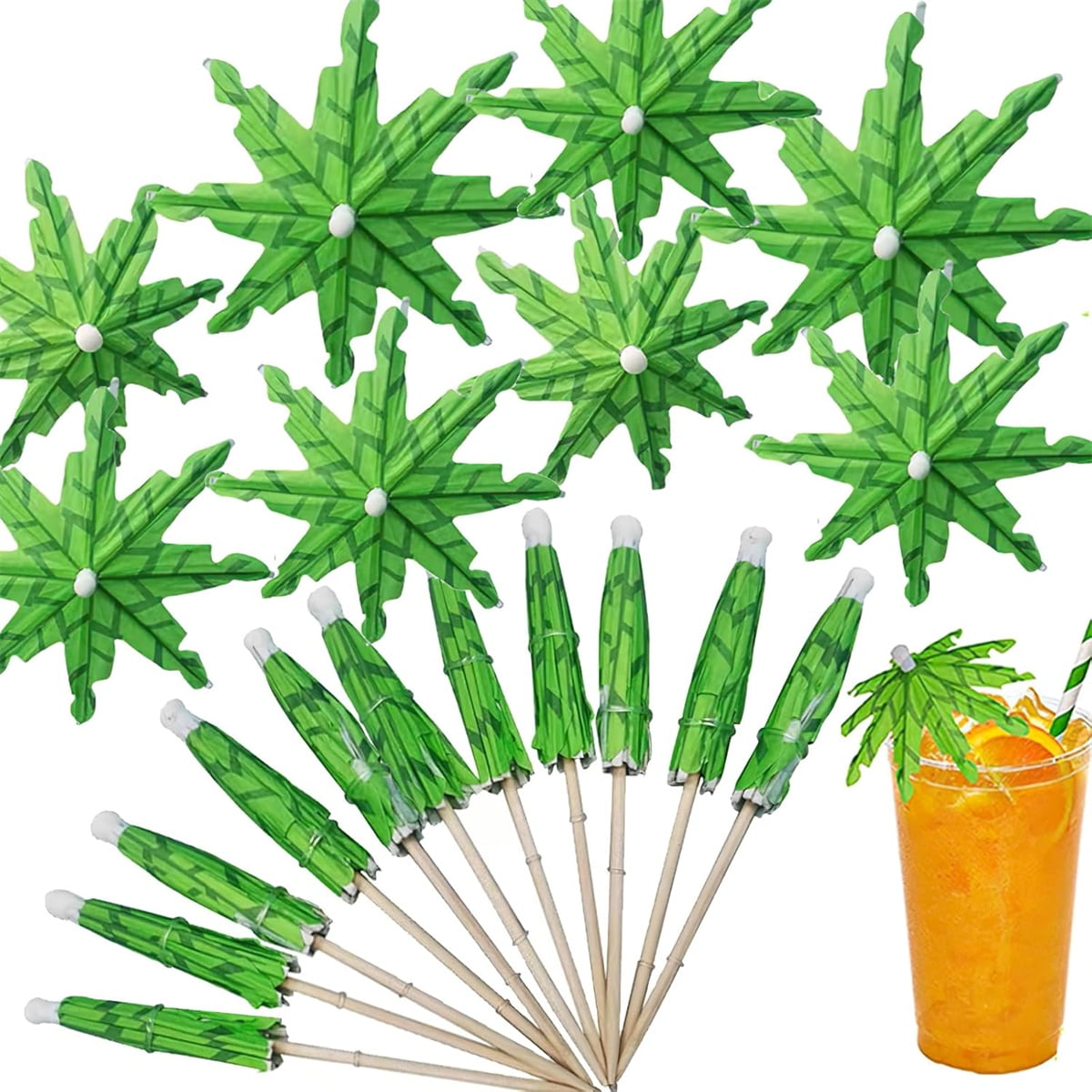 Cocktail Drink Umbrella Picks Toothpicks,Tutuviw 30Pcs 6" Coconut ...