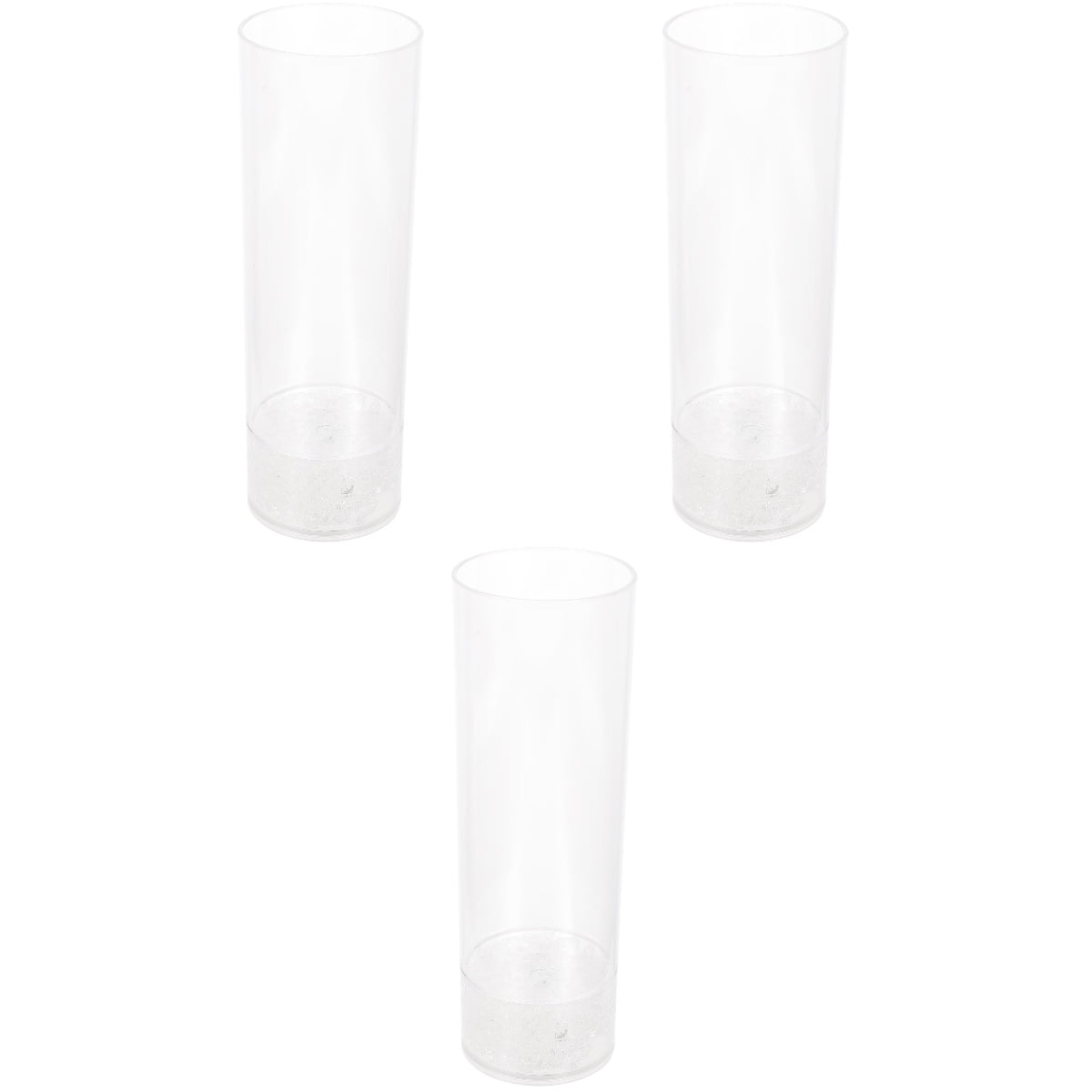 Cocktail Drinking Cup Wine Glass Neon Party Favors Glitter Mug Plastic White 3 Pcs
