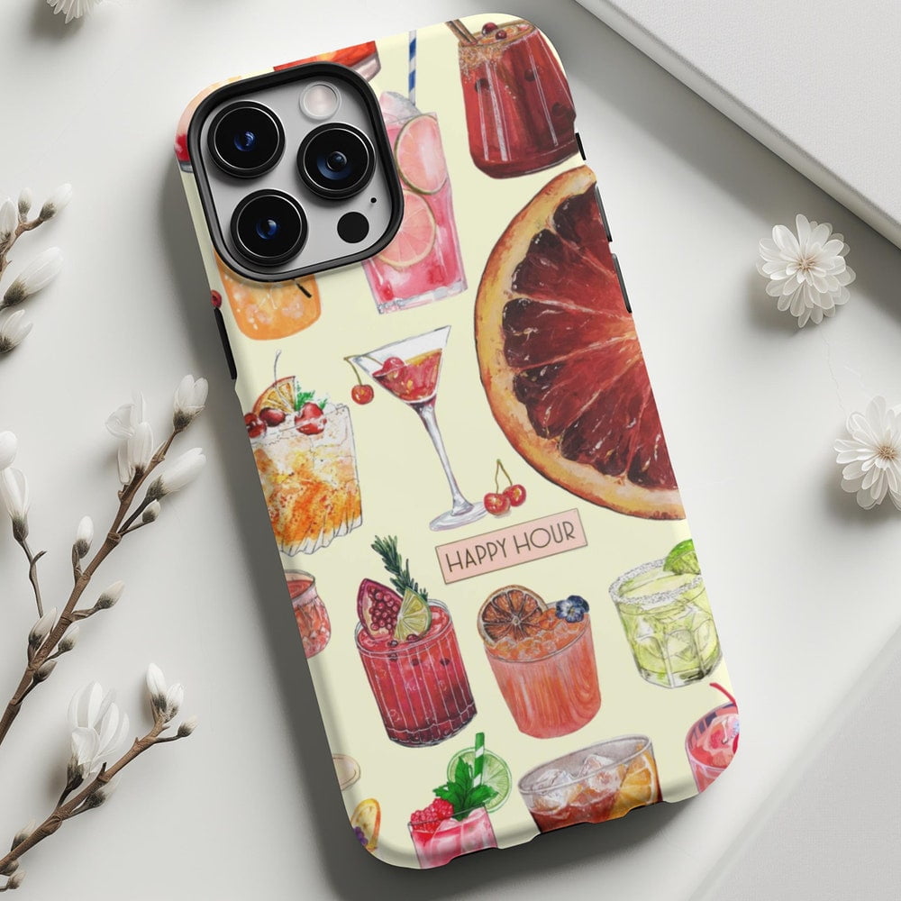 Cocktail Drinks Preppy Coquette Phone Case with iPhone 17 to 11 Pro Max ...