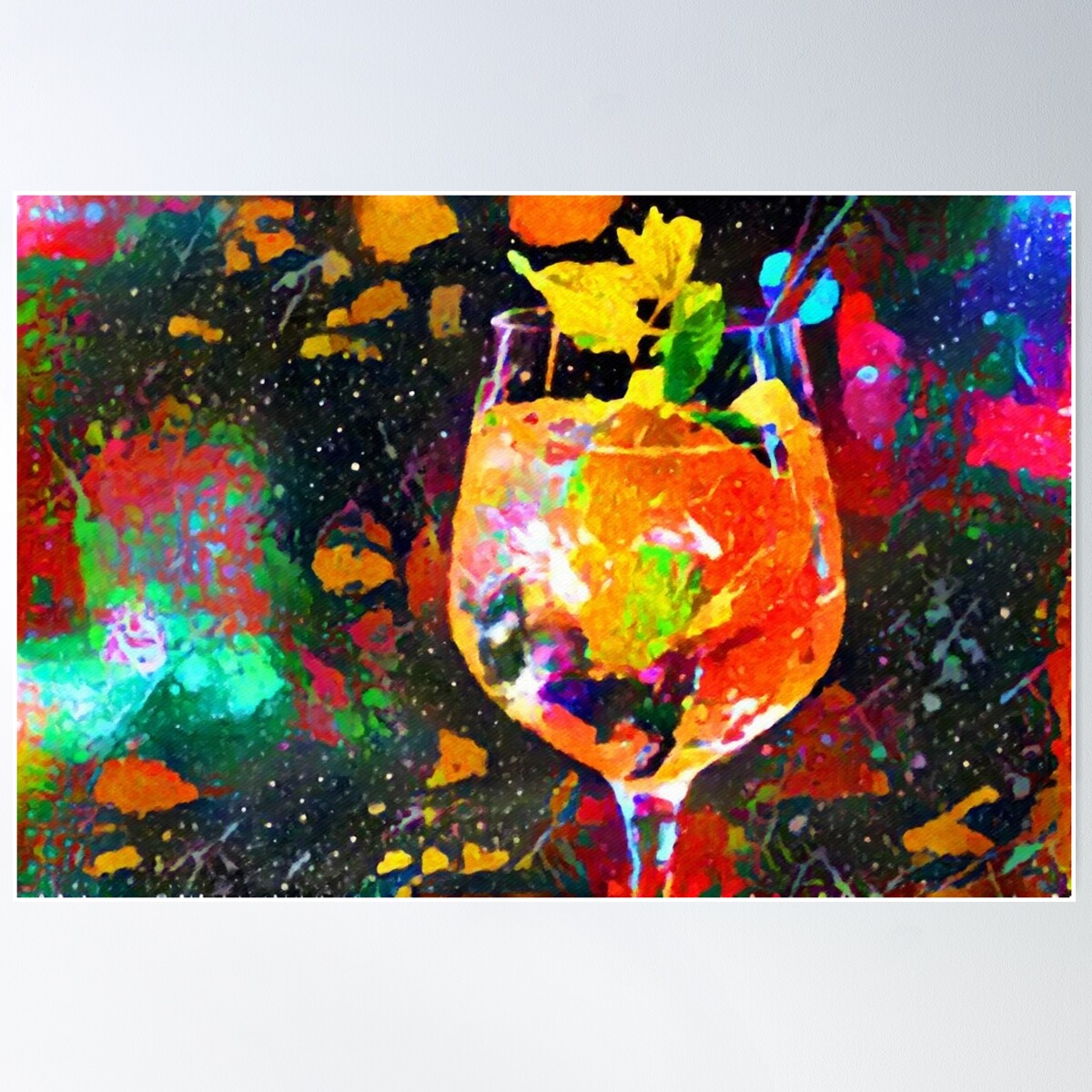 Cocktail Hour Poster Wall Art, Modern Wall Decor For Living Room ...