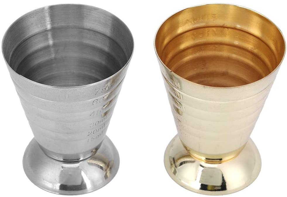 Cocktail Jigger, Bar Measuring Cup, Stainless Steel with Scale Hollow ...