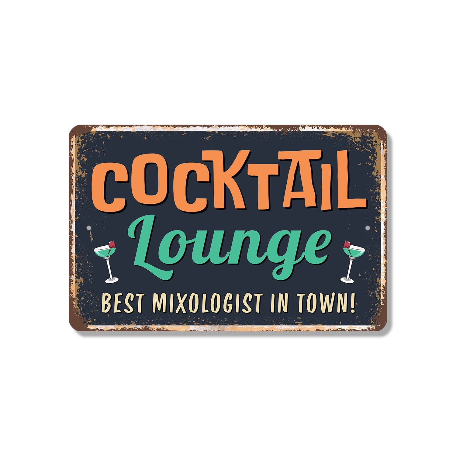 Cocktail Lounge Mixologist (2 Pack) 8 Inch x 12 Inch Novelty Plastic ...