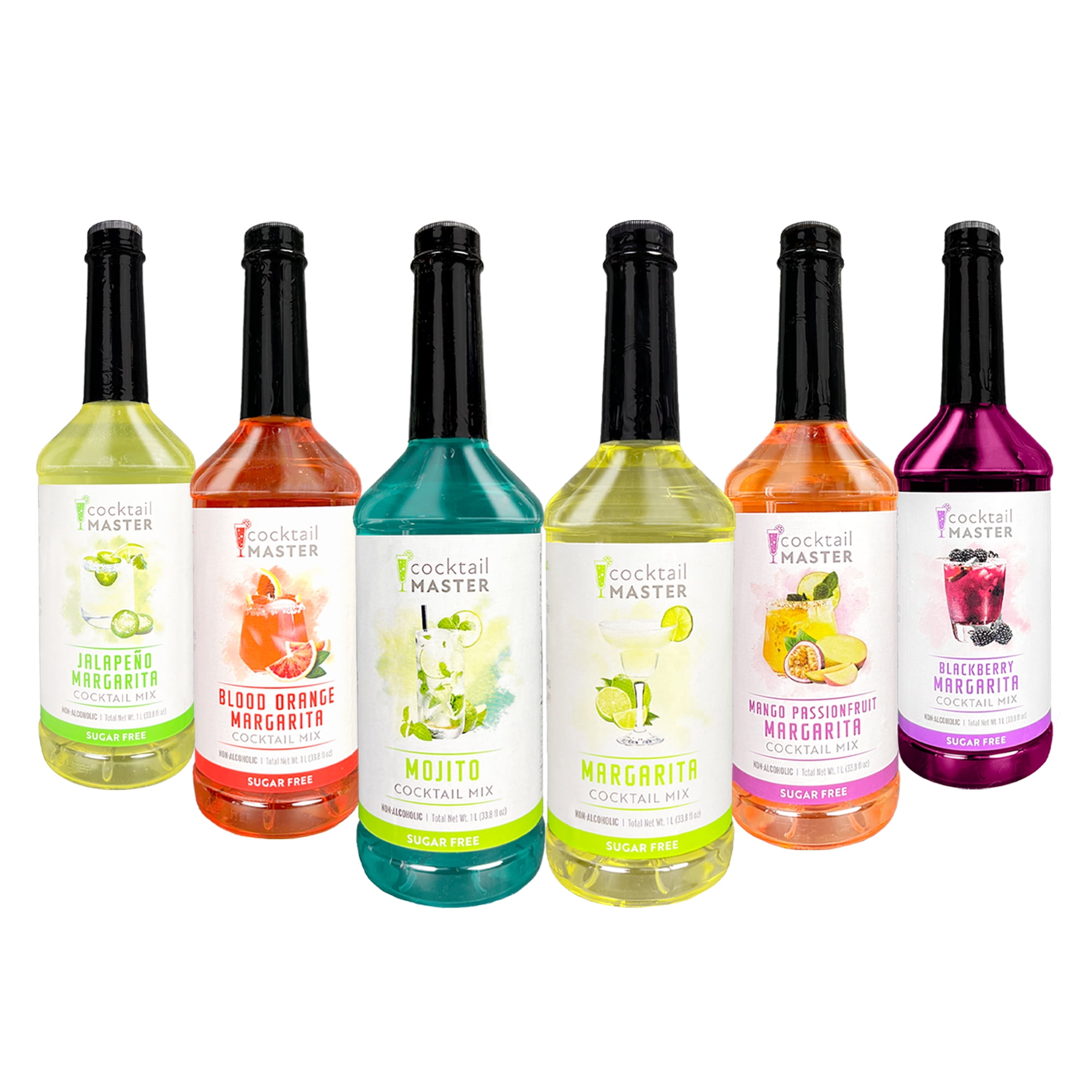 Cocktail Master Sugar Free Mix Variety 1L - Margarita, Mojito, Jalapeno ...