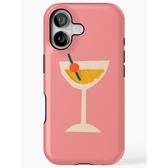 Cocktail Minimal Beverage Theme Phone Case for iPhone 17 16 15 14 13 12 ...