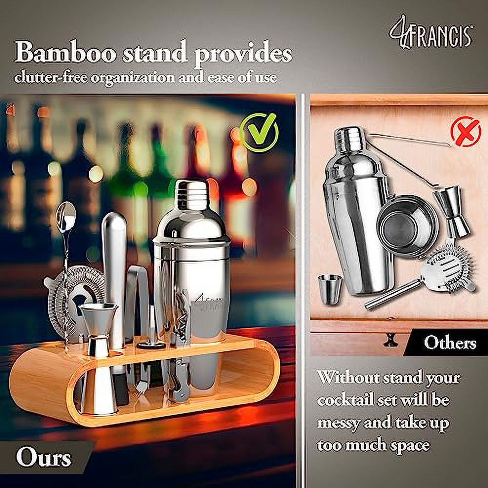 Cocktail Mixer Shaker Set Bartender Kit Set with 10 Bartending ...
