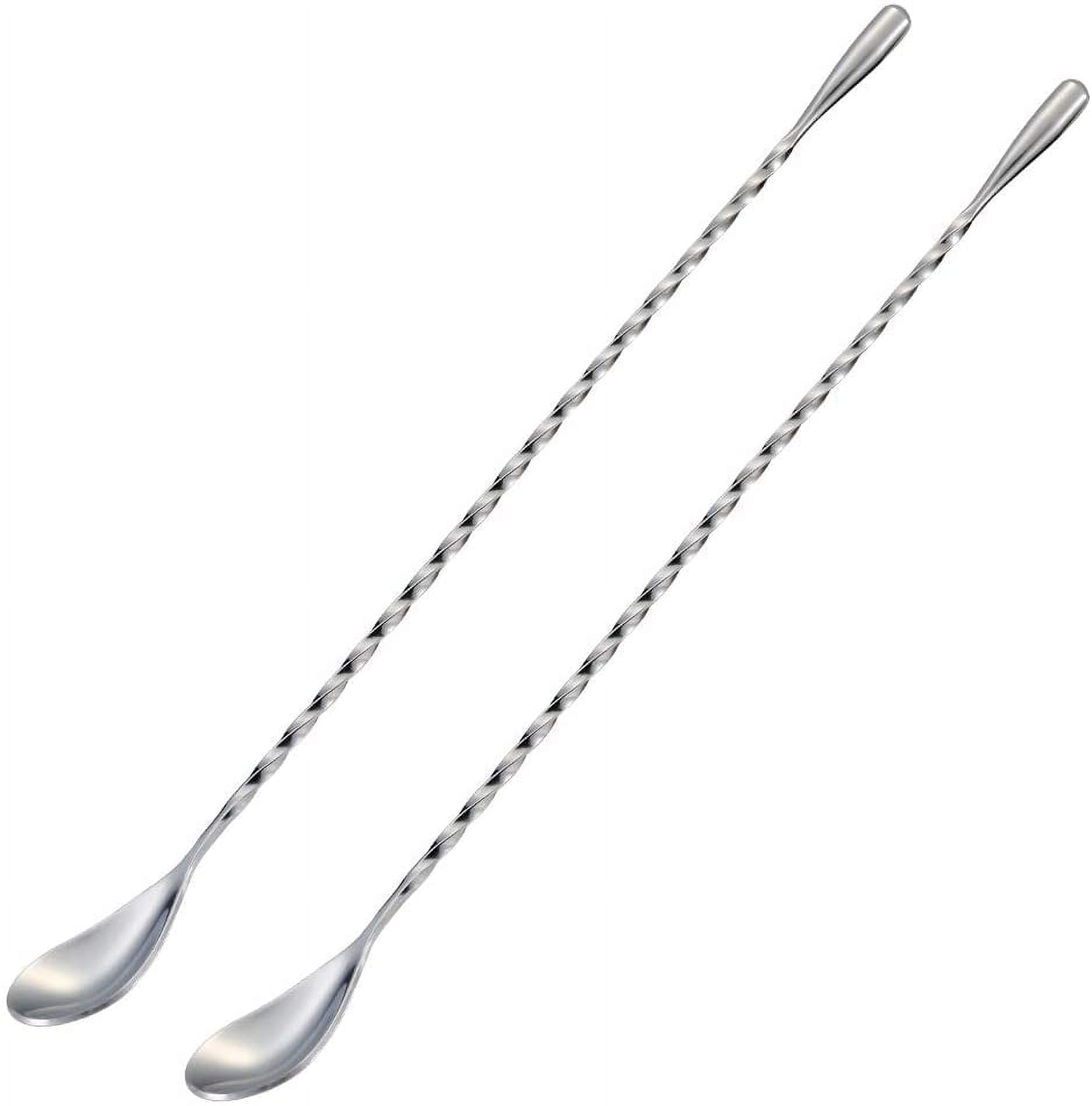 Fozuanei-Cocktail Mixing Stirrers for Drink, Stainless Steel, Spiral ...