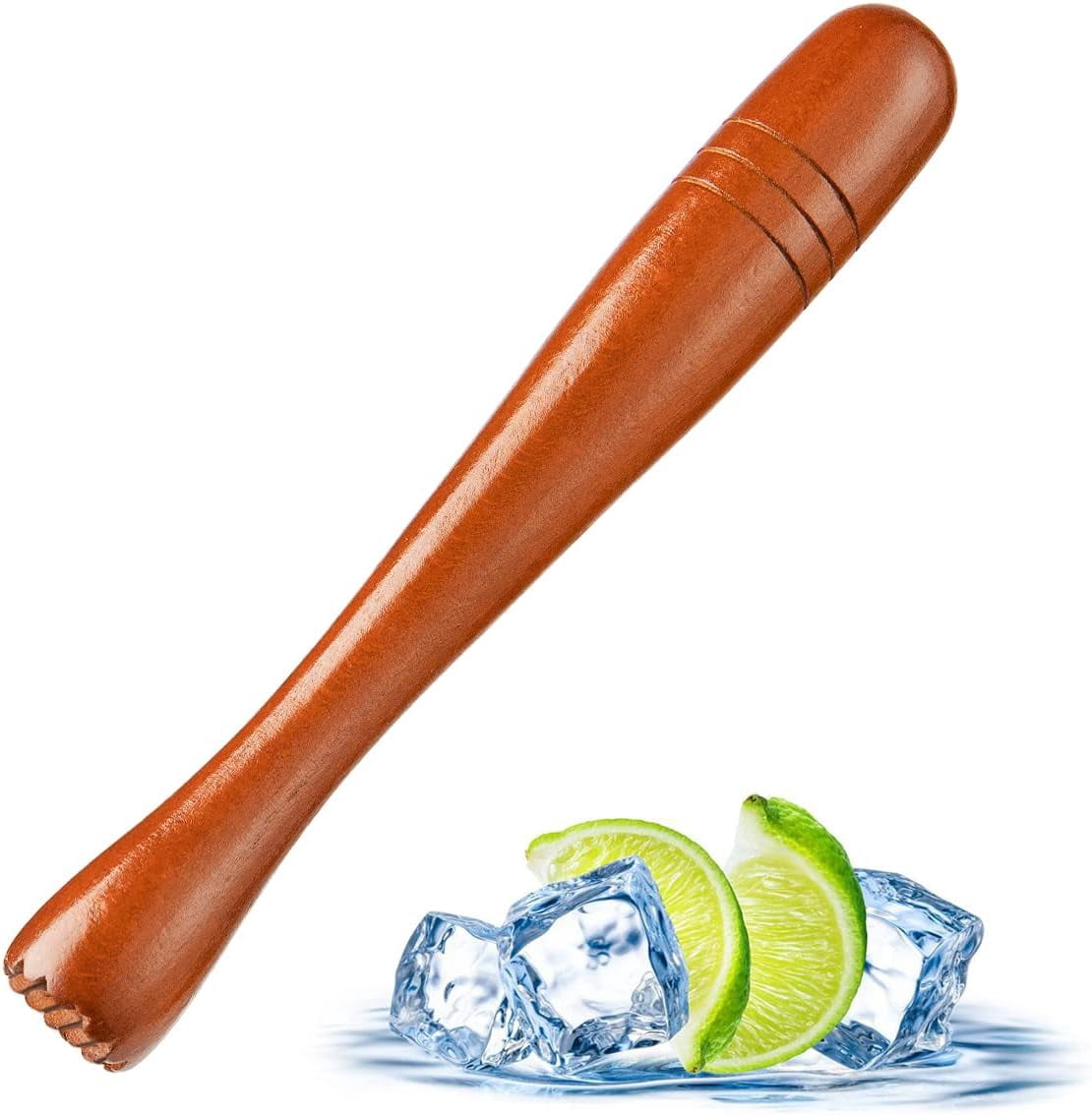 Cocktail Muddler Wooden 8 Inch Solid Wood Fruit Ice Crusher Bar Tools ...