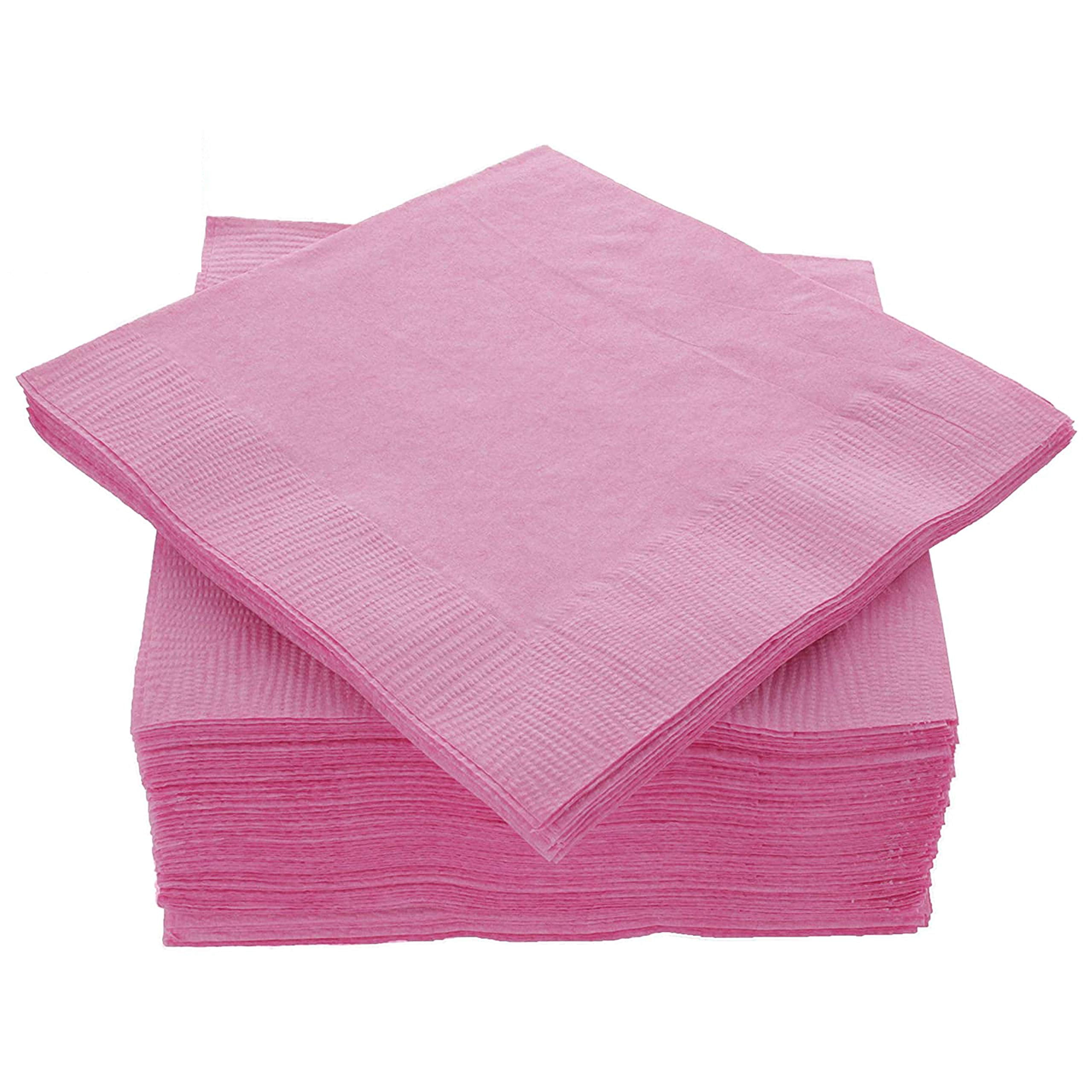 Cocktail Napkins Disposable, Pink Beverage Napkins Soft and Absorbent ...